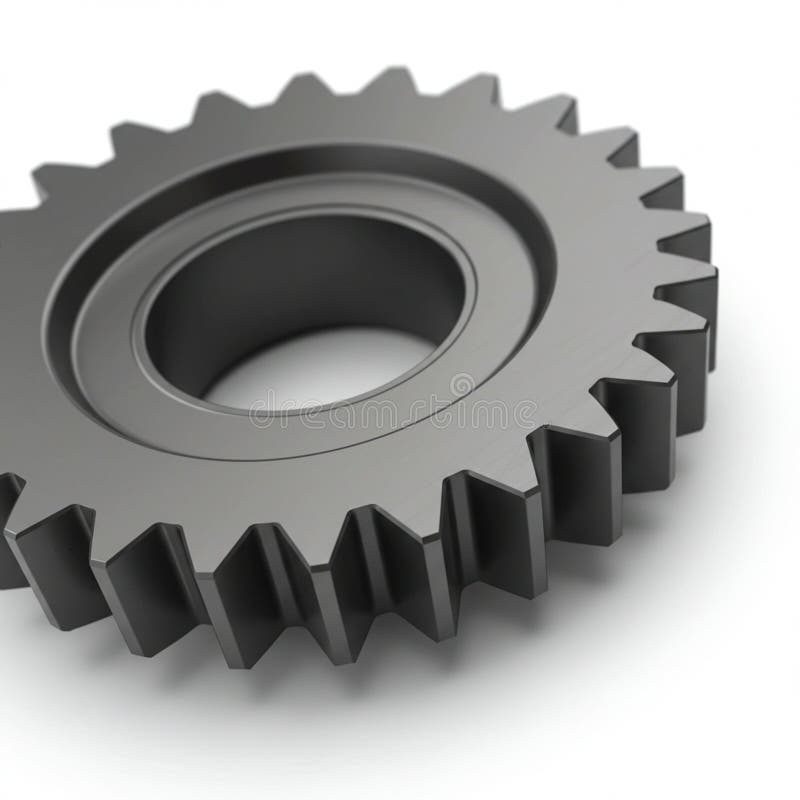 A Close-up View of a Metallic Gear with Sharp, Evenly Spaced Teeth. the ...