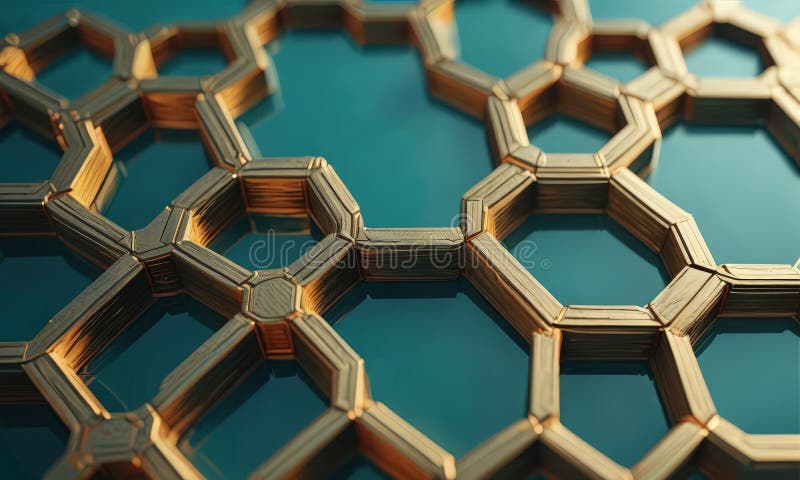 Close-up View Metallic Lattice Structure, Composed Interlocking ...