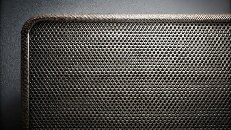 Close-up View of a Metallic Perforated Panel with a Curved Edge ...