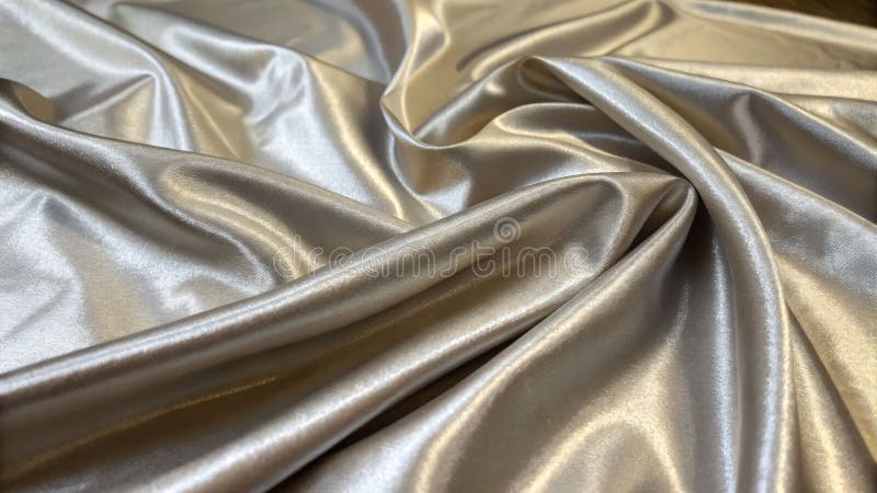 Closeup View of Metallic Reflective Surface Material Soft Fabric ...