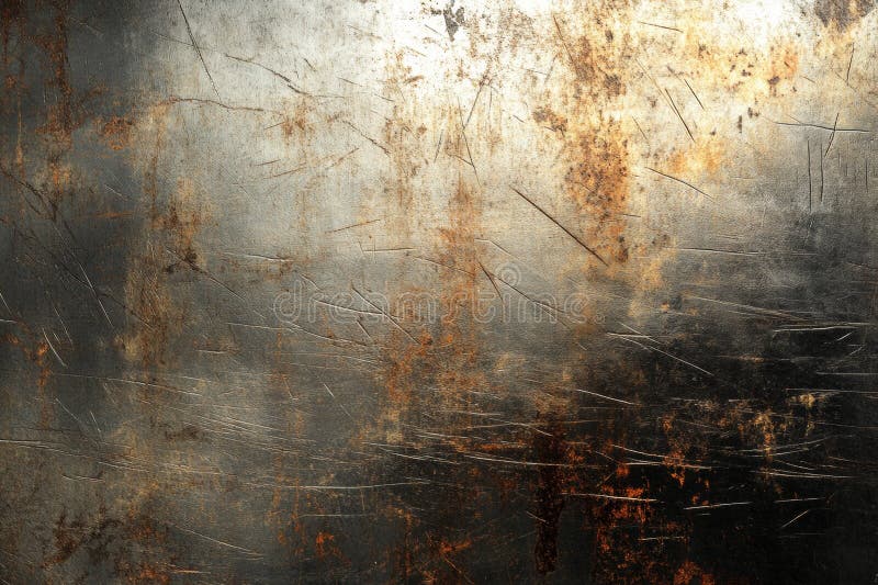 A Close-up View of a Metallic Surface Reveals Realistic Scratches and ...