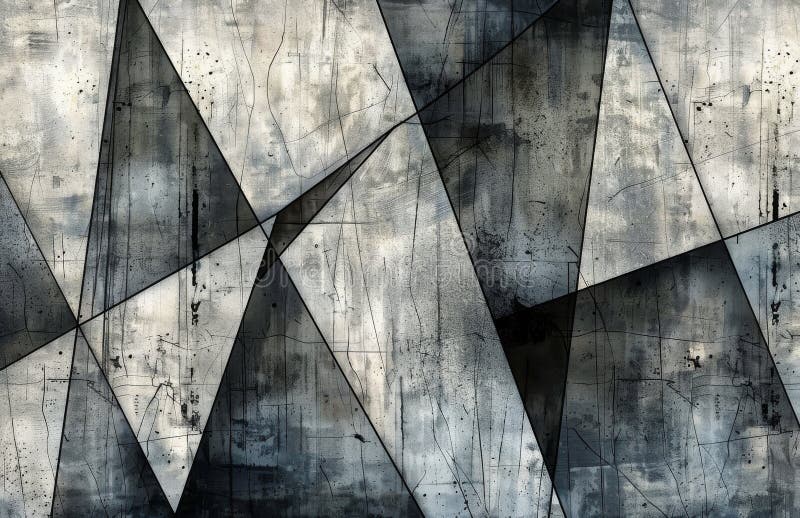 Geometric Metal Wall Panel Design with Reflective Surface Stock Image ...