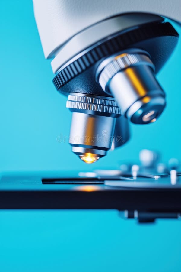 Close-up View of a Microscope Revealing Scientific Exploration in a ...
