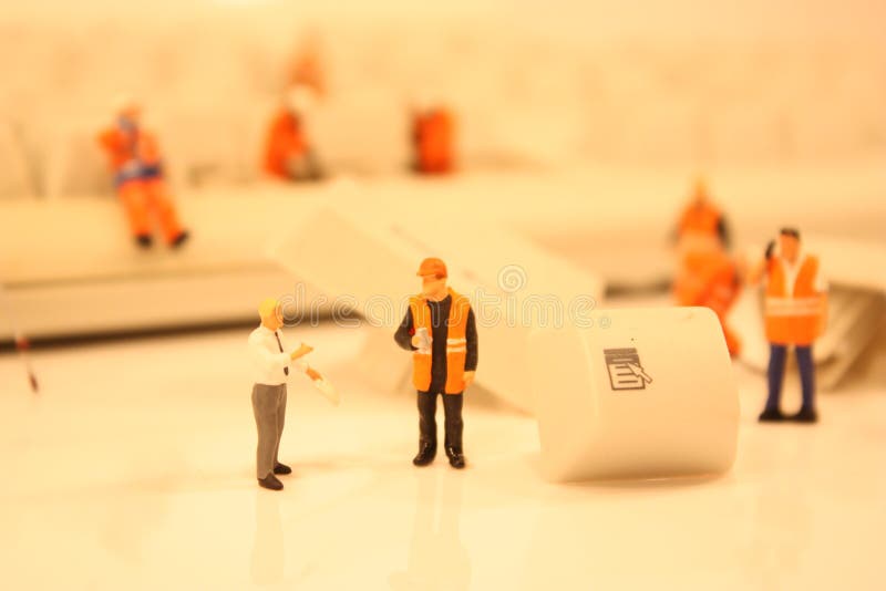 Computer Technicians stock image. Image of figurine - 121364317
