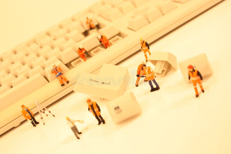 Computer Technicians stock photo. Image of concept, business - 121364326