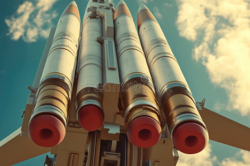 A Close-up View of a Missile Perched Atop a Building, Ready To Launch ...