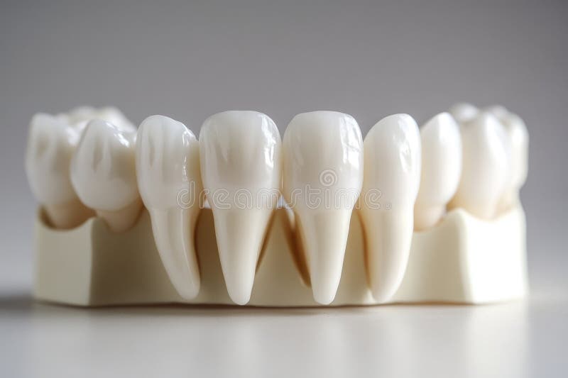 Close Up View of a Model Tooth Stock Image - Image of dentist, learning ...