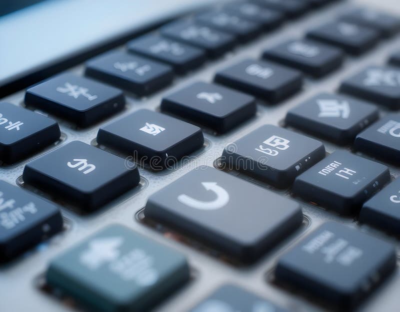 Close-up View of a Modern Computer Keyboard with Gray Keys Stock Image ...
