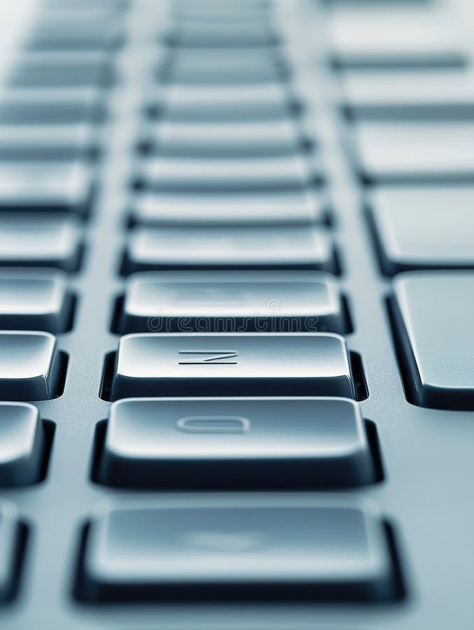 Close Up View of a Modern Computer Keyboard Highlighting Individual ...