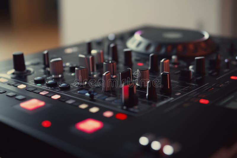 A Close-up View of a Modern DJ Mixer Capturing Its Intricate Design and ...