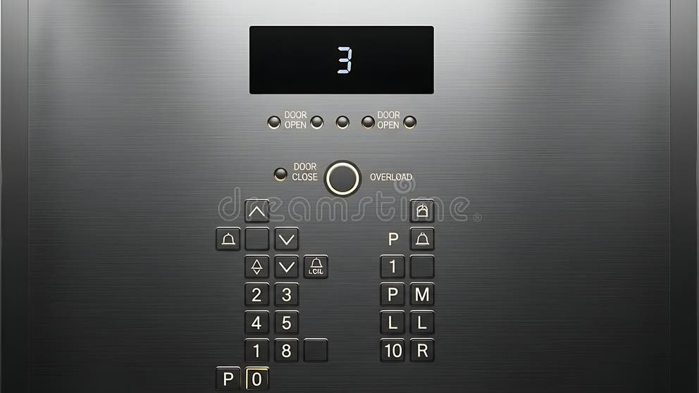 Sleek Metallic Elevator Control Panel Stock Illustrations – 68 Sleek ...
