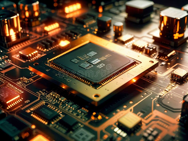 Close-up View of a Modern GPU Card with Circuit and Connections 3D ...