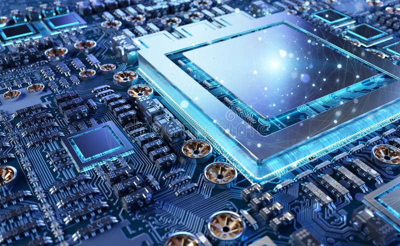 Close-up View of a Modern GPU Card with Connections 3D Rendering Stock ...