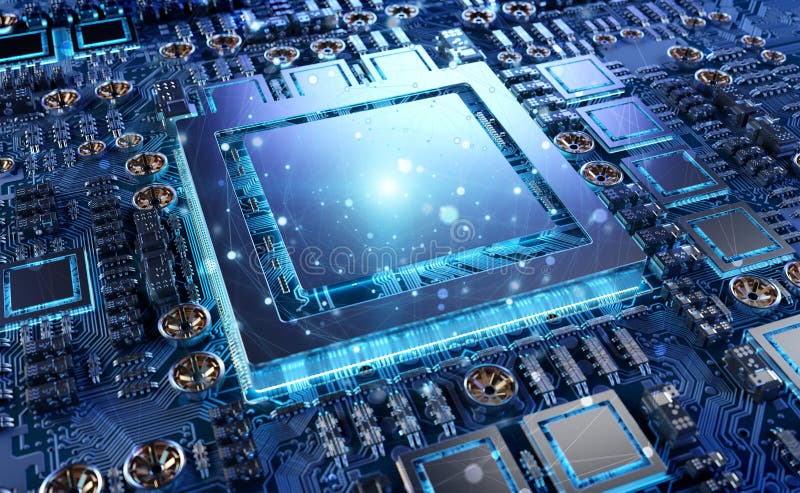 Close-up View of a Modern GPU Card with Connections 3D Rendering Stock ...