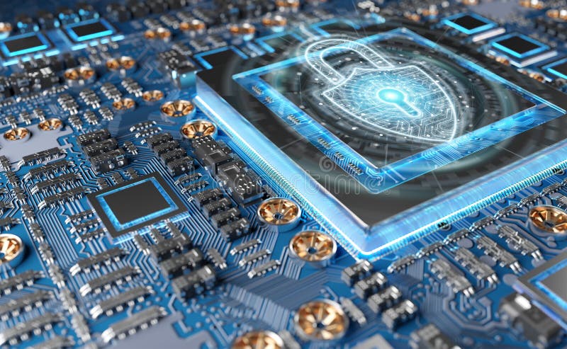 Close-up View of a Modern GPU Card with Shield Protection 3D Rendering ...