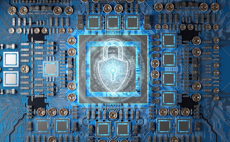 Close-up View of a Modern GPU Card with Shield Protection 3D Rendering ...