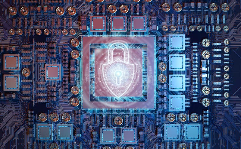 Close-up View of a Modern GPU Card with Shield Protection 3D Rendering ...