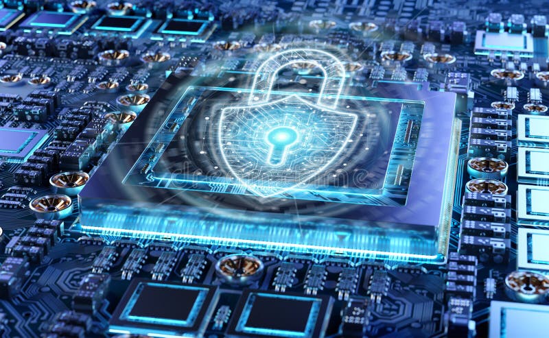 Close-up View of a Modern GPU Card with Shield Protection 3D Rendering ...