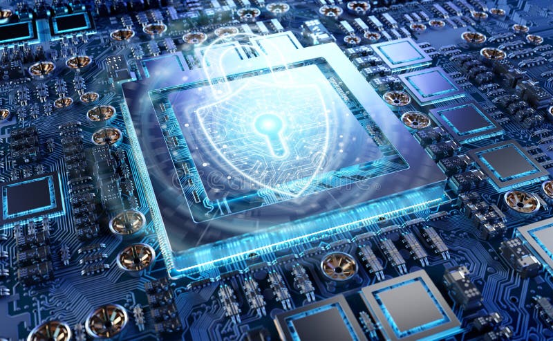 Close-up View of a Modern GPU Card with Shield Protection 3D Rendering ...