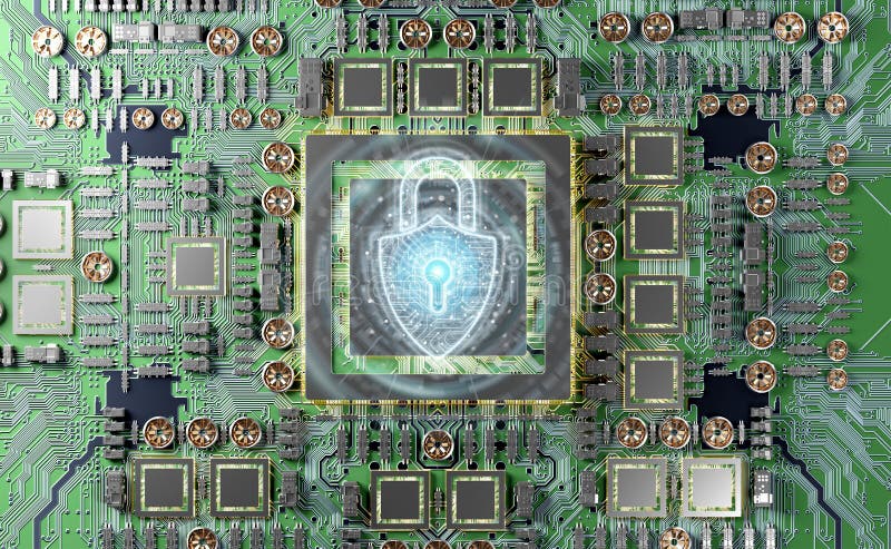 Close-up View of a Modern GPU Card with Shield Protection 3D Rendering ...