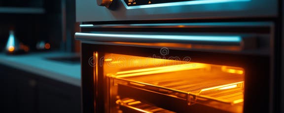 Close Up View of a Modern Lab Oven Featuring Touch Controls and Glowing ...