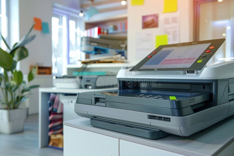 Modern Office Copier stock illustration. Illustration of work - 332299113