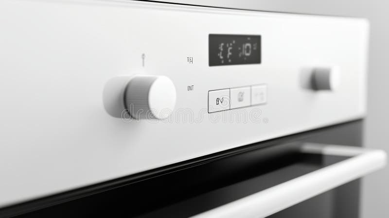 Close-up View of a Modern Oven Control Panel in a Minimalist Kitchen ...