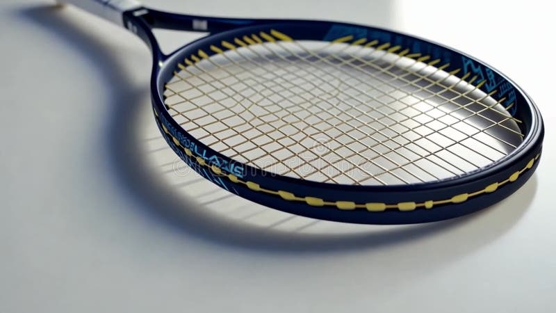 A Close-up View of a Modern Tennis Racket Showcasing Its Sleek Design ...