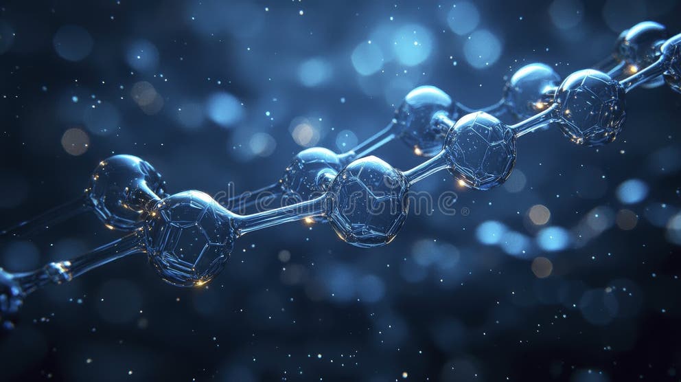 Close-Up View of Molecular Bonds and Framework Stock Illustration ...