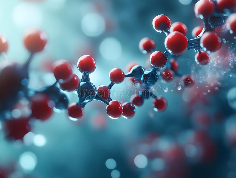 A Close-up View of a Molecular Structure Stock Illustration ...