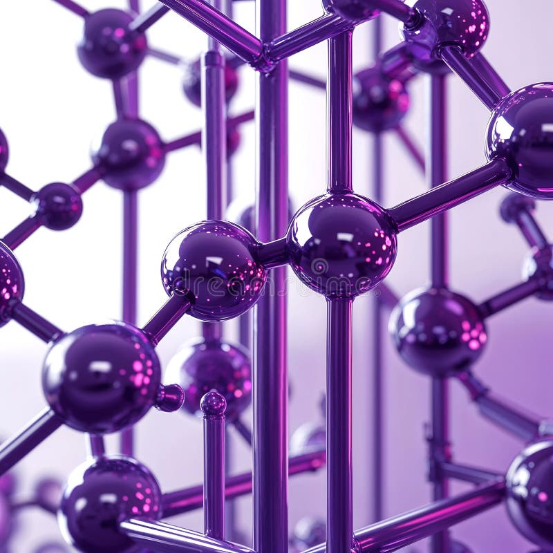 Close-Up Molecular Structure with Vertical Nanotechnology Concept Stock ...