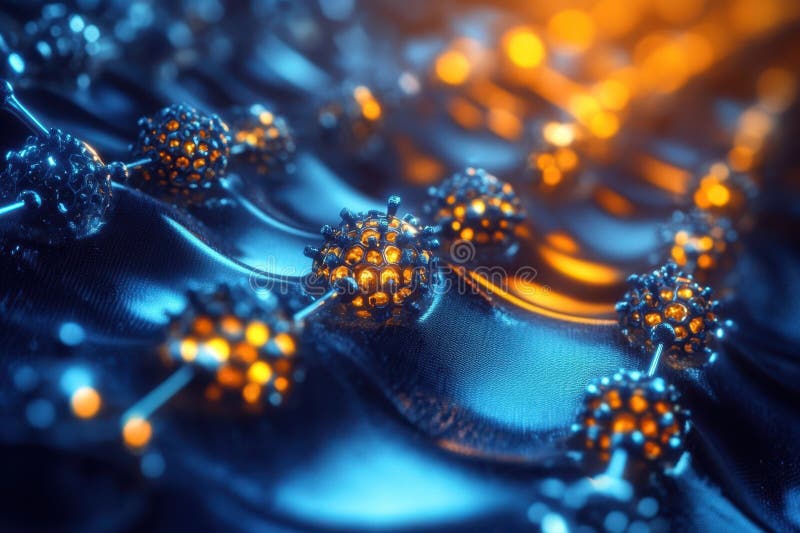 Close-up View of Molecular Structures in a Scientific Research ...