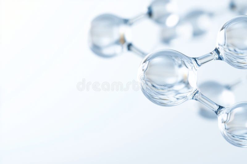 Close-up View of Molecular Structures Showcasing Transparent Spheres ...