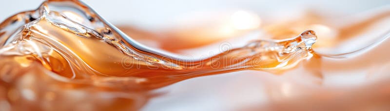 Close-up View of Molten Amber Displaying Thick, Flowing Patterns that ...