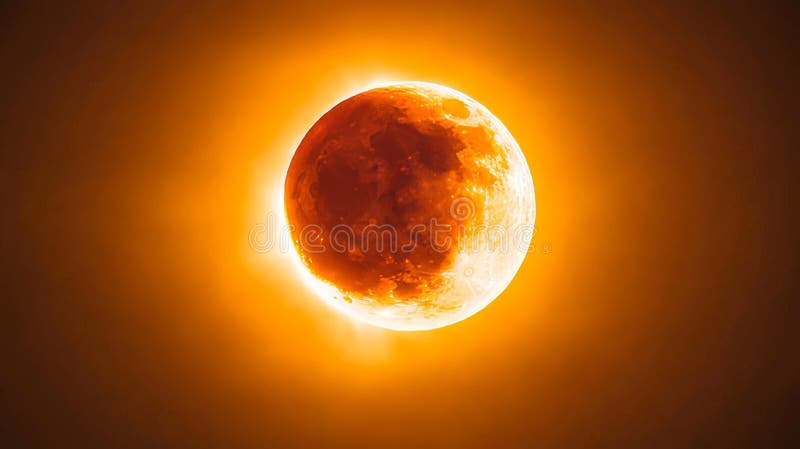 Close Up View of the Moon S Surface during a Partial Eclipse a ...