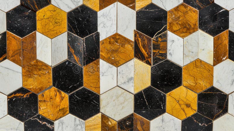 A Close-up View of a Mosaic Tile Floor, Featuring a Repeating Pattern ...