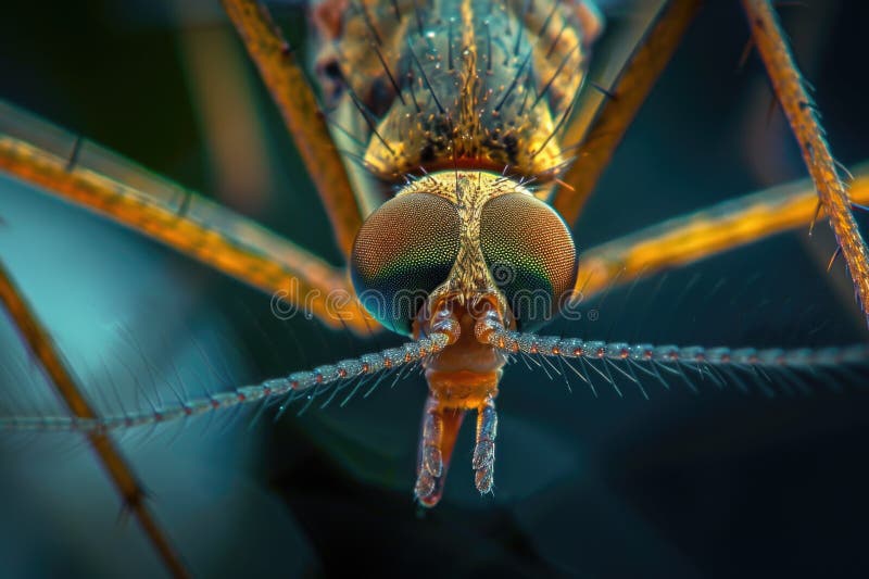 A Close-up View of a Mosquito S Head with Its Compound Eyes and ...