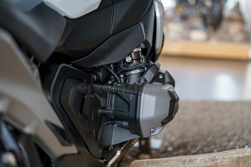Close-up View of a Motorcycle Engine Showcasing Design and Engineering ...