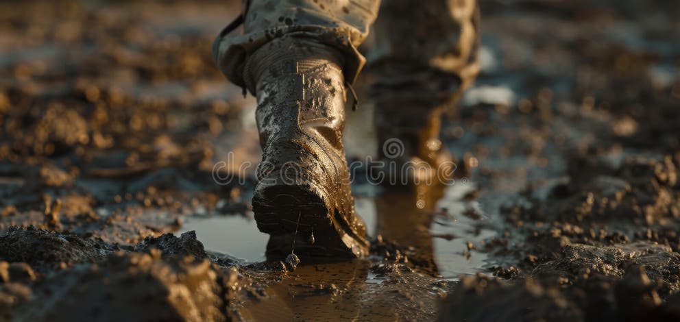 Footprints in the Mud. Created by Generative Artificial Intelligence ...