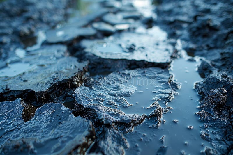 Close Up View of Muddy Pond with Wet Soil Texture Ideal for Background ...