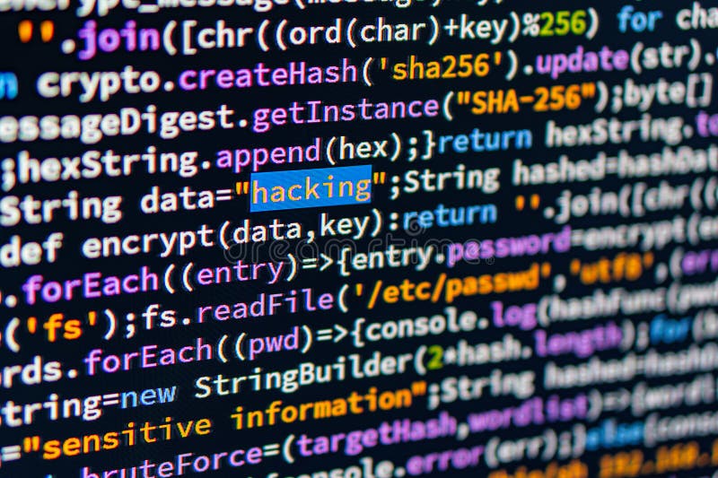 Close-up View of Multi-colored Computer Code on a Light Gray Background ...