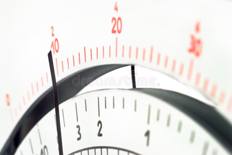 Analog Measure Tool Multimeter Scale with Pointer Stock Photo - Image ...