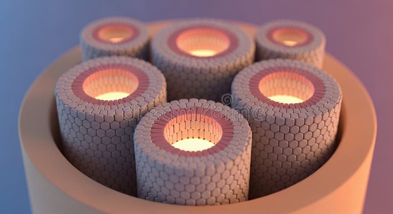 Detailed Illustration of Layered Cylindrical Structures Stock ...