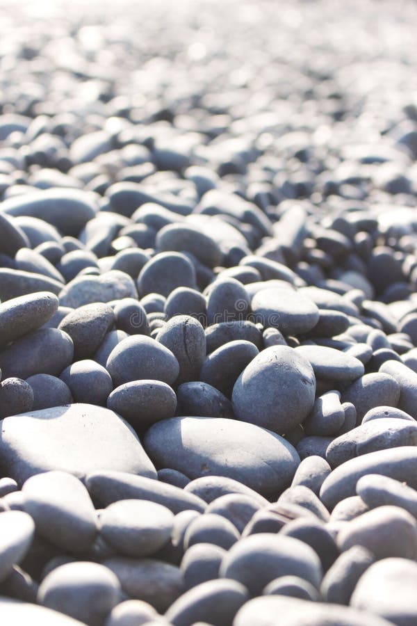 Close-up View of the Multiple Pebbles at a Rocky Beach Stock Photo ...