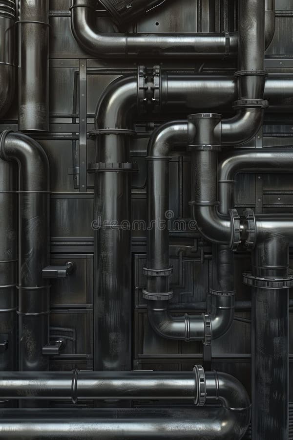 Close-up View of Multiple Pipes in a Row. Suitable for Engineering ...