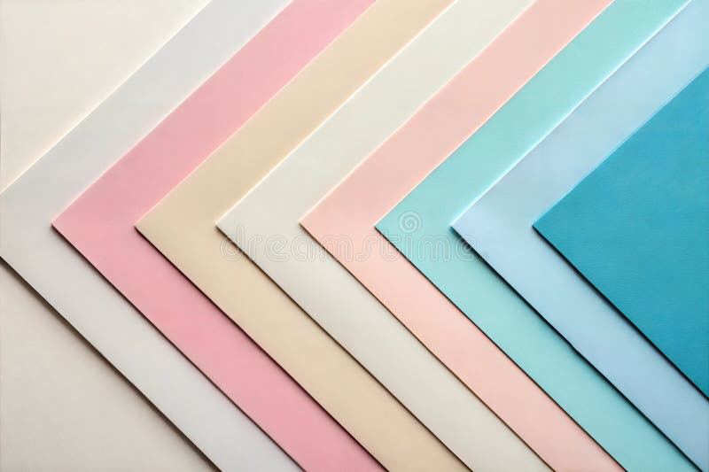 A Close-up View of Multiple Sheets of Colored Paper Stock Photo - Image ...