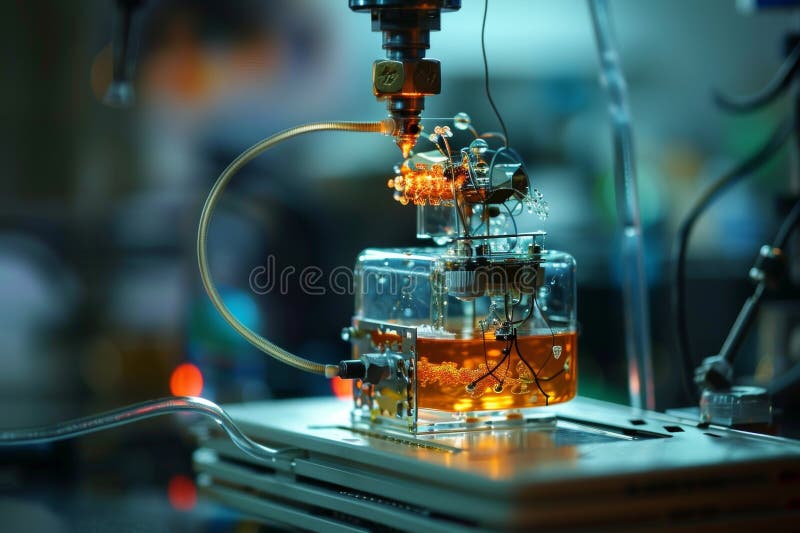 A Close-up View of a Nanotech Experiment in Progress, Showcasing the ...