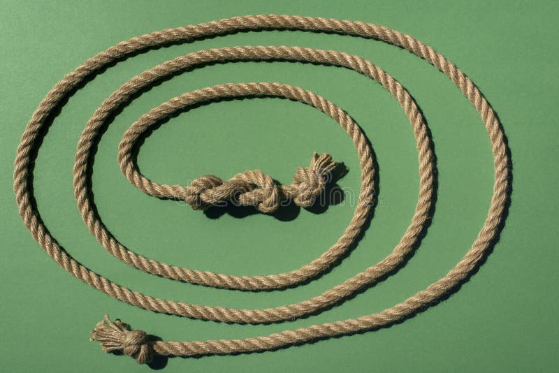 Close-up View of Nautical Rope with Knots Stock Image - Image of knots ...