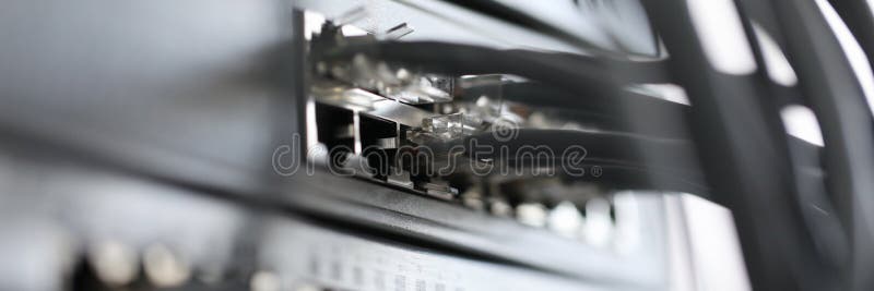 Grey Wires for Digital Communications Stock Image - Image of connected ...