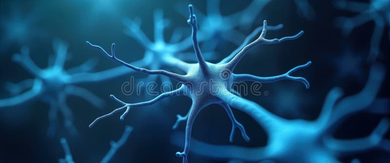 Close-up View of Neuron Cell Structure. Detailed Illustration of Nerve ...